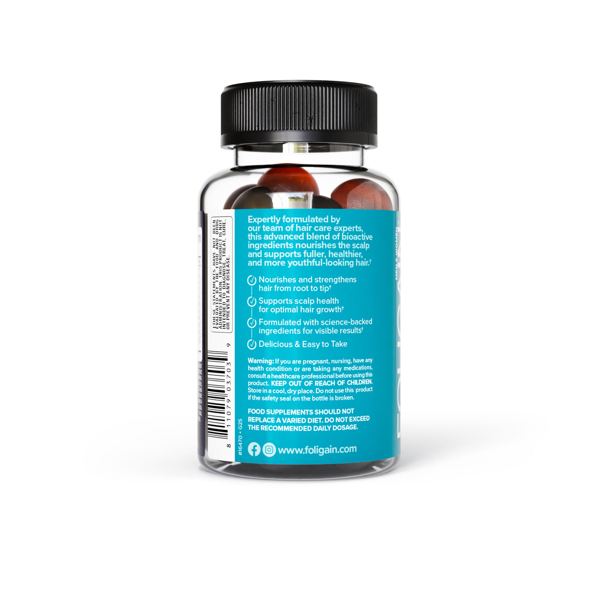 FOLIGAIN® Gummies stimulantes pour cheveux 60 unités | FOLIGAIN EUROPE